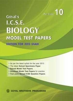 ICSE Biology Model Test Papers For Class 10: Buy ICSE Biology Model ...