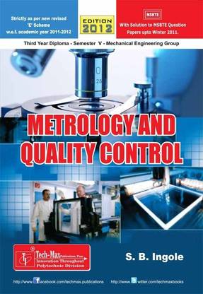 Metrology & Quality Control (MDO42A) For Mechanical Diploma: Buy Metrology & Quality Control ...
