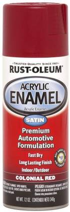RUST-OLEUM Automotive-Acrylic-Enamel Satin Colonial Red Spray Paint 340 ...