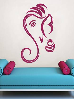 WALLMANTRA Lord Ganesha Wall Decal. Medium Self Adhesive Sticker Price ...