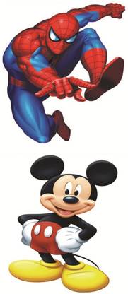 Pindia Multicolour Spiderman & Cute Mickey Mouse Design Medium Self ...