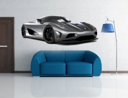 Impression Wall 92 cm Beautiful Car Wall Sticker Self Adhesive Sticker ...