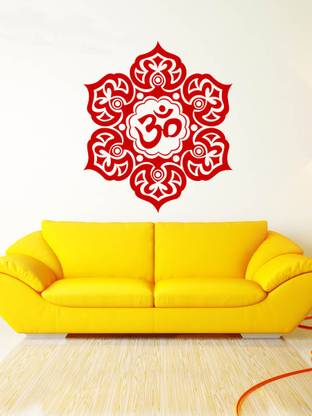 Trends on WALL 69 cm Om Design_2 Self Adhesive Sticker Price in India ...