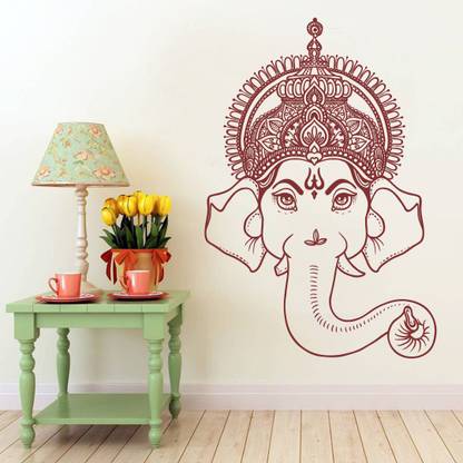 Impression Wall 60 cm Ganesh Ji Wall Sticker Self Adhesive Sticker ...