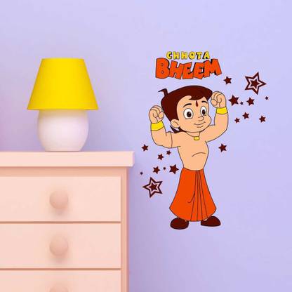 CHHOTA BHEEM 2 cm Muscles With Stars Decal By Chipakk Self Adhesive ...