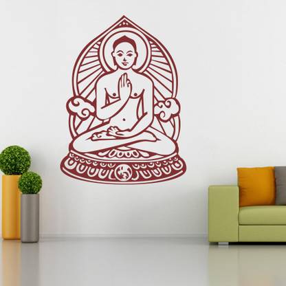 Impression Wall 60 cm Jain Bhagwan Wall Sticker Self Adhesive Sticker ...