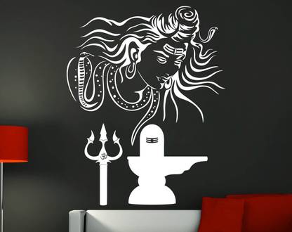 Vsquare Studio 50 cm Lord Shiva Wall Sticker Self Adhesive Sticker ...