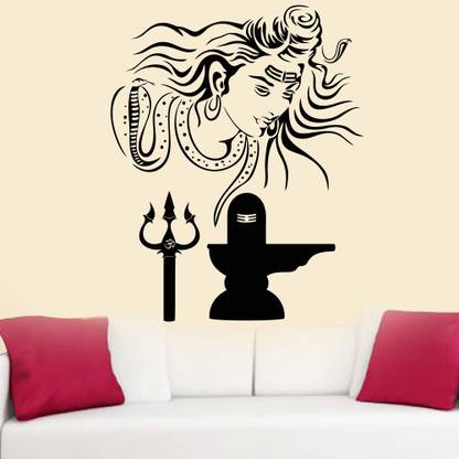Vsquare Studio Lord Shiva Wall Sticker Small Self Adhesive Sticker ...