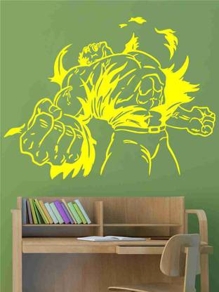 Eight2Ten Incredible Hulk Yellow Tiny Self Adhesive Sticker Price in ...