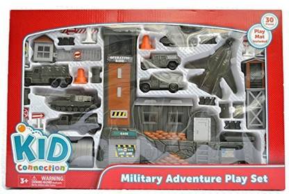 Kid Connection Military Adventure Play Set 30 Pieces Cars 5 Vehicles ...