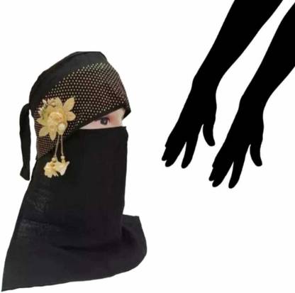 Glamorl Fancy Ready to wear Golden Butto Hijab Nose Piece With Hand ...