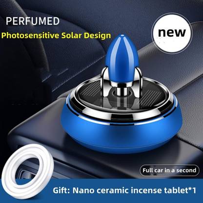 WLEWORLDLOOKENTERPRISES ™Blue Car Air Freshener Solar Power Spinning ...