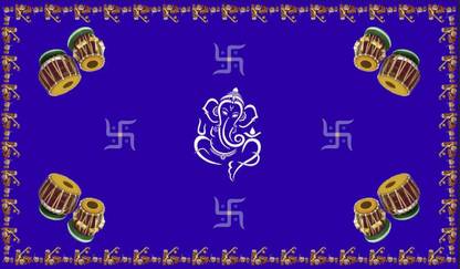 TENTINDIA TENTINDIA BLUE COLOR BACKDROP WITH GANESH JI SWASTIK AND ...