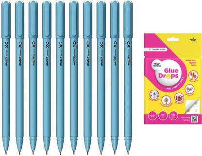 Flipkart.com | Hauser Art Set XO Ball Pen Blue Pack Of 10 With Glue ...