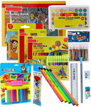 Flipkart.com | YAKONDA Colouring Series-Art Set stationery hobby kit ...