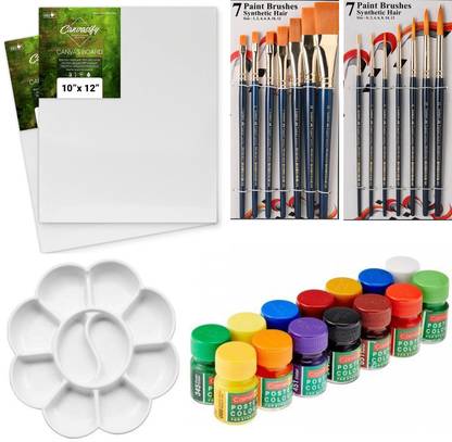 Flipkart.com | YAKONDA Poster Colours/Canvas Board Kit Shades Art ...