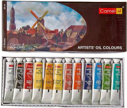 Flipkart.com | Camlin Artist's Oil Color Box - 20ml tubes, 12 Shades ...