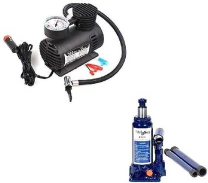 Saleshop365 Car Special Combo - 2 Ton Hydraulic Jack + Air Compressor ...