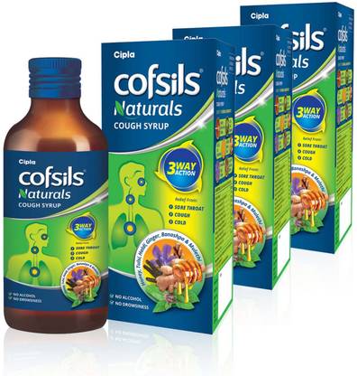 Cipla Naturals Cough Syrup | Relief from Cough, Sore throat & Cold ...