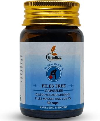 grinbizz Piles Free Capsules For Stop Bleeding Piles, Pain, Itching ...
