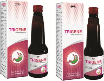 Trio Trigene Herbal Antacid Syrup, 225ML (Fast Relief From Acidity ...