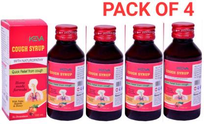 KEVA Cough Syrup ,Instant Relife From Cold & Cough ( 100x4=400ml ...