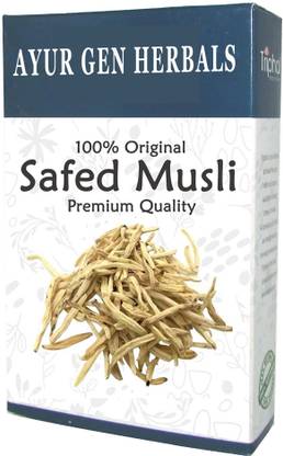 Ayurgenharbal Safed Musali Root Powder - Swet Musli Churna - White ...