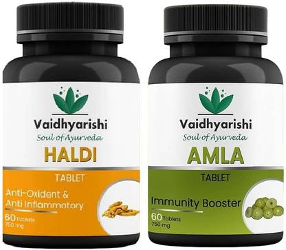VAIDHYARISHI HALDI ANTI OXIDENT & AMLA IMMUNITY BOOSTER ( 60 TAB ...