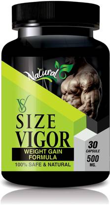 NATURAL Size Vigor Capsule Weight Gain Product, Muscle Gainer Protein ...