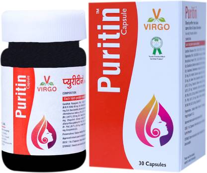 Virgo Puritin Capsules : Blood Purifier, Skin Disease, Pimples (60 ...