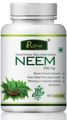 Riffway Neem Herbal Pills | For Glowing Skin Sliky Hair Purifies Blood ...