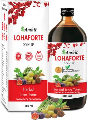 AMBIC Lohaforte Iron Syrup I Ayurvedic Hemoglobin Booster Syrup for ...