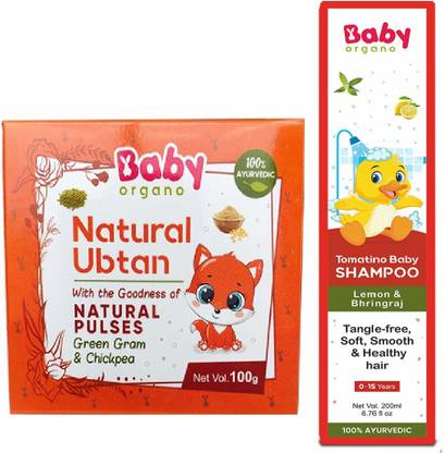 BabyOrgano Natural Ubtan Powder for Body Scrub & Ayurvedic Baby Shampoo ...