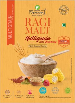 PUSHKARAJ Ragi Malt Multigrain (Pack of 3) Per Pack 250gm Cereal Price ...