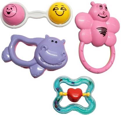 AIZCOS Rattle Set with teethers for New Born Babies, Non-toxic Rattles ...