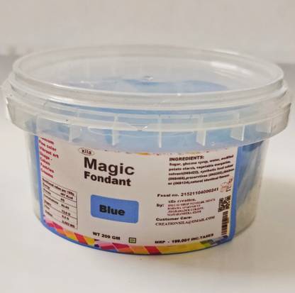 Xila Magic BLUE COLOUR CAKE FONDANT Castor Sugar Paste Price in India ...