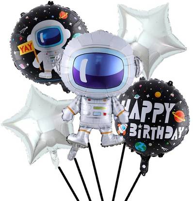 Flipkart.com | Attache Solid 5 Pcs Astronaut Space Theme Foil Balloon ...