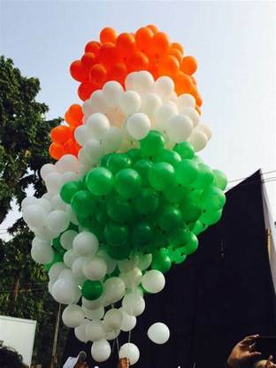 Flipkart.com | gorgeous moment Solid Metallic Tricolor Balloon India ...