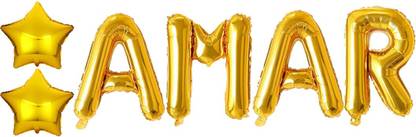 Flipkart.com | Shilpveda Solid AMAR Name Letters foil Balloon names ...