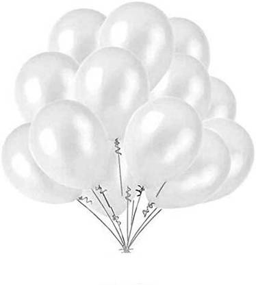 Flipkart.com | Domios Solid Matalic White Balloons(Pack of 100) for ...