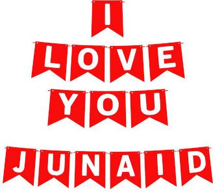 Midas Craft I Love You Junaid Name Banner 03 Banner Price in India ...