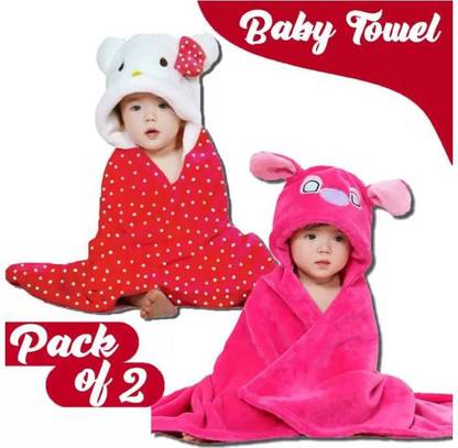 KMRSYSCO Premium Quality New Born baby Wrapper (Hot Pink Kitty & Red ...