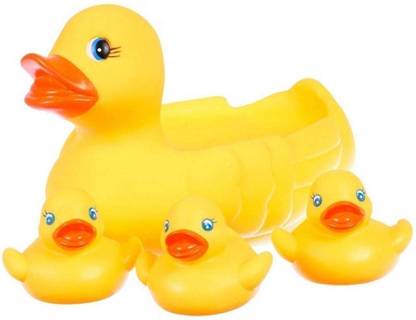 PRIMEFAIR Duck Baby Bathing Inflatable Plastic Bathing Tub Duck Family ...