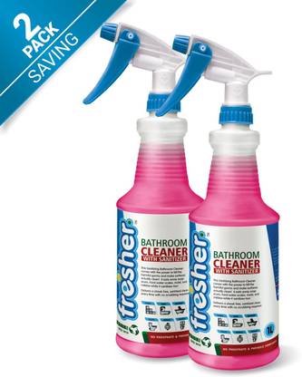 Fresher Bathroom Cleaner With Sanitizer Double Action Formula Ammonia ...