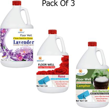 indianlife Floor Well Disinfectant Surface Cleaner Family Combo 1 Ltr ...