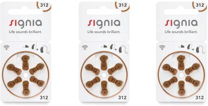 Signia Hearing Aid 312- Pack of 18 Batteries Battery - Signia ...