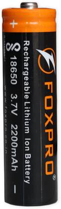Foxpro Lithium-ion Rechargeable 3.7v 2200mAh Cell for Home DIY Projects ...