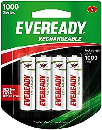 EVEREADY Rechargeable Batteries 700 mAh AA 1.2V Pack of 4 Battery ...