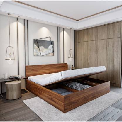 Wakefit Taurus Engineered Wood Queen Hydraulic Bed Price in India - Buy Wakefit Taurus ...