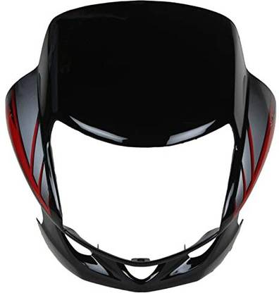 Tanish Head Light Visor HF DELUXE (Black & Red) Bike Headlight Visor ...